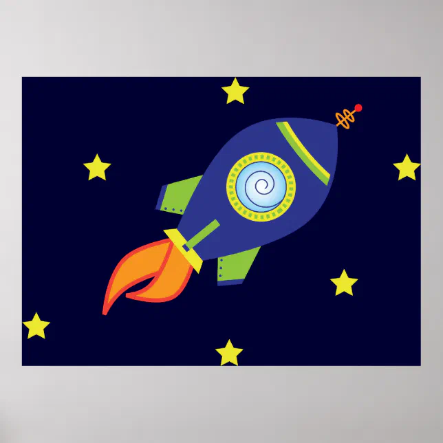 Rocketship Poster | Zazzle