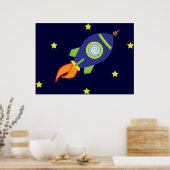 Rocketship Poster | Zazzle