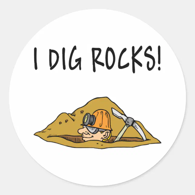 Rockhound Gift Item Classic Round Sticker | Zazzle
