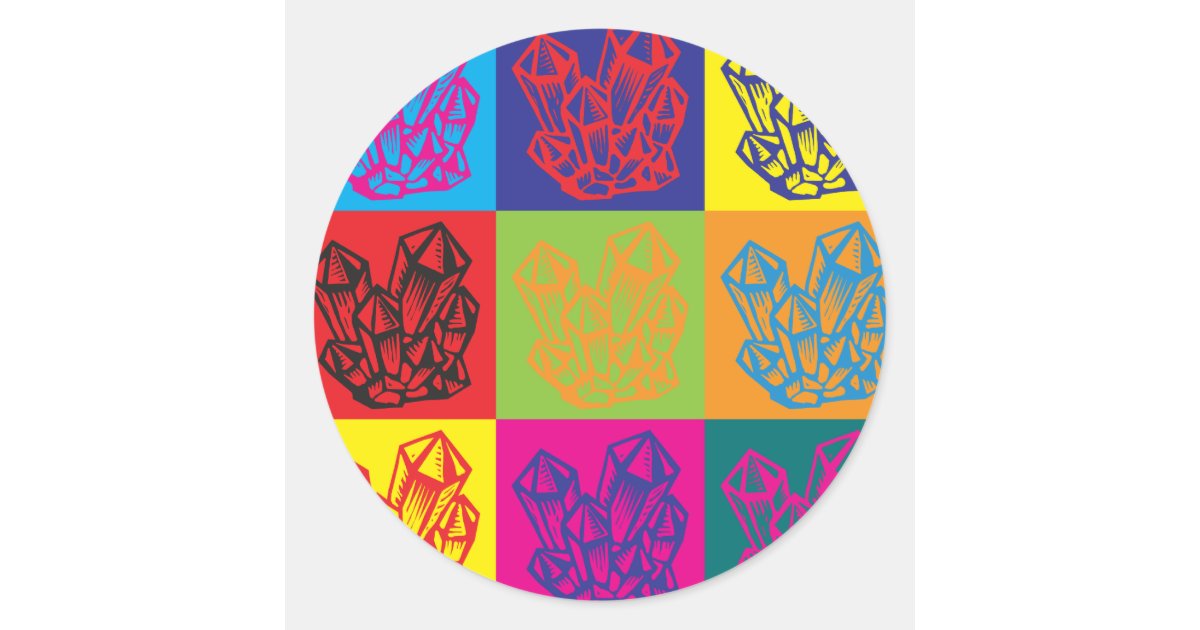Rockhounding Pop Art Classic Round Sticker | Zazzle