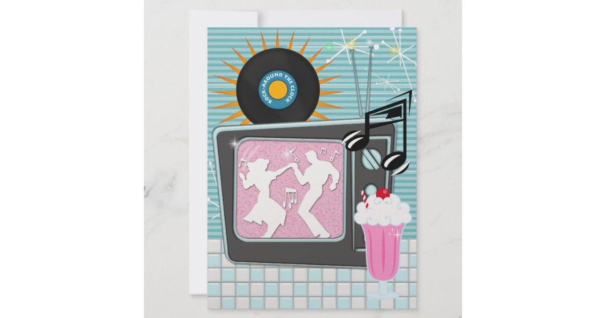 Rockin Around the Clock - SRF Invitation | Zazzle
