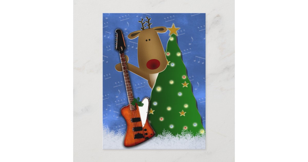 Rockin Reindeer Postcard | Zazzle
