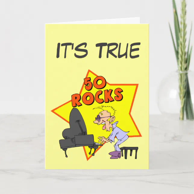 Rocking 50th Birthday Card | Zazzle