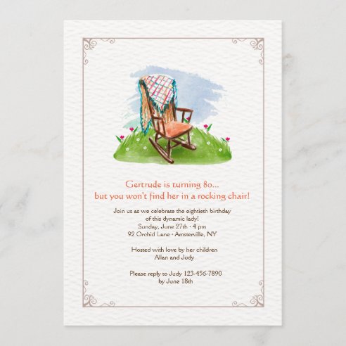 Elderly Invitations | Zazzle