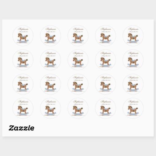 Rocking Horse Baby Sticker | Zazzle
