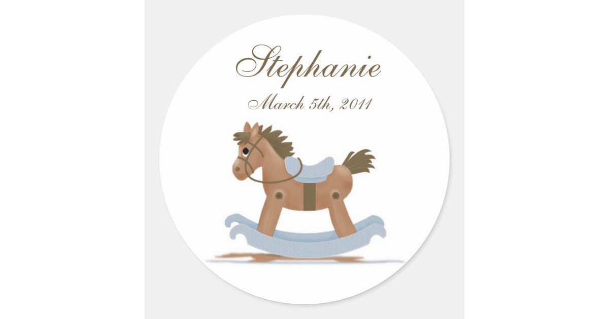 Rocking Horse Baby Sticker | Zazzle