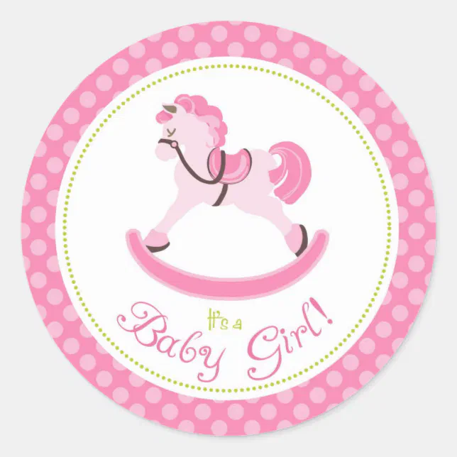 Rocking Horse Girl Sticker | Zazzle