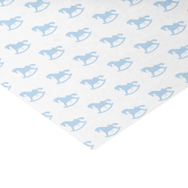 Rocking Horse Silhouette Tissue Paper Blue | Zazzle