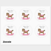 Rocking Horse Sticker in Pink | Zazzle