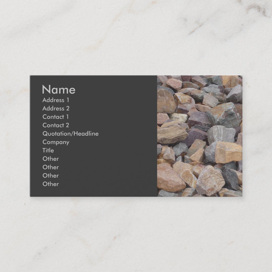 Rocks Business Card | Zazzle