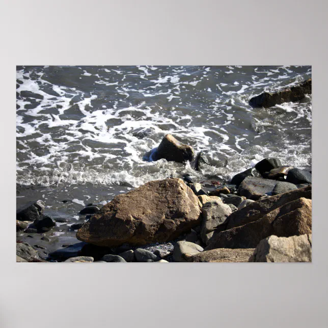 Rocks in the Ocean Poster | Zazzle