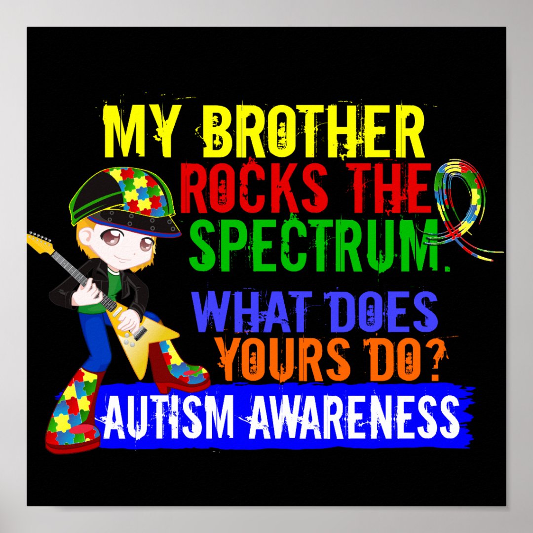 Rocks Spectrum Autism Poster | Zazzle