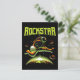 Rockstar astronaut playing guitar in space postcard | Zazzle