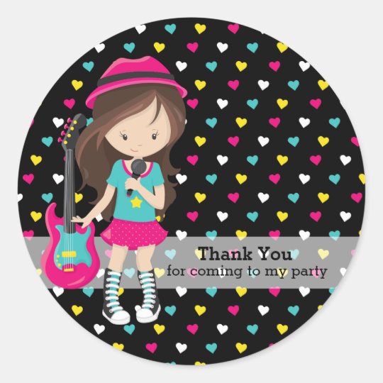 Rockstar party classic round sticker | Zazzle.com