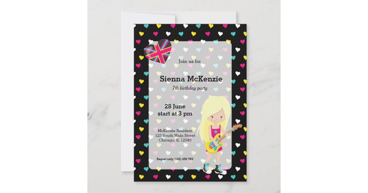 Rockstar party invitation | Zazzle