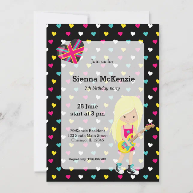 Rockstar party invitation | Zazzle