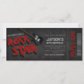 Rockstar - Rock and Roll ticket Invitation | Zazzle