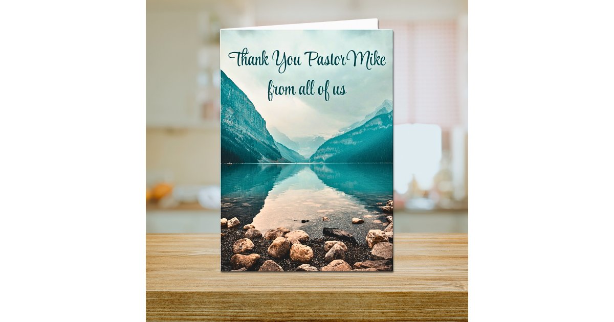 Rocky Beach Pastor Appreciation From Congregation Thank You Card | Zazzle