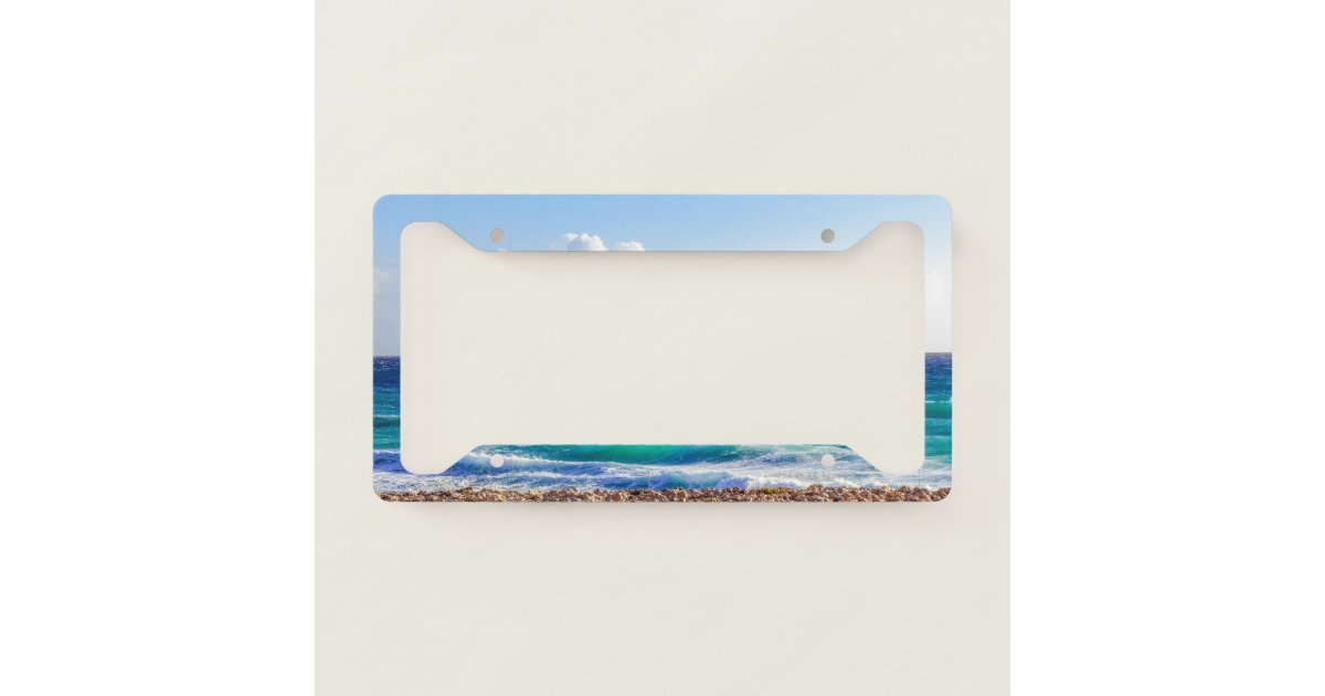 Rocky Coast License Plate Frame | Zazzle