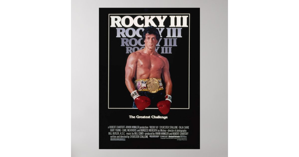 ROCKY III MOVIE POSTER | Zazzle