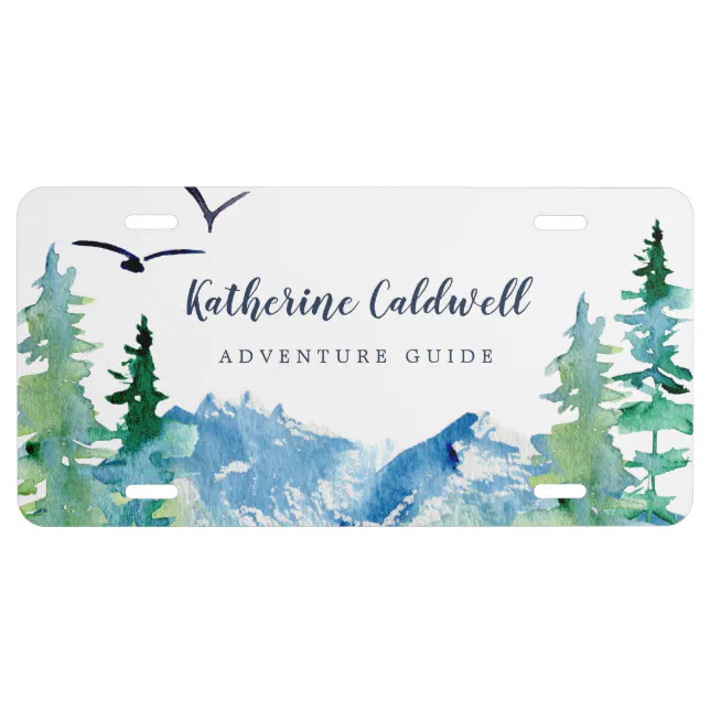 Rocky Mountain Adventure Guide License Plate | Zazzle