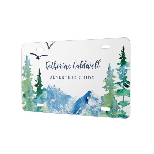 Rocky Mountain Adventure Guide License Plate | Zazzle