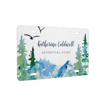Rocky Mountain Adventure Guide License Plate | Zazzle