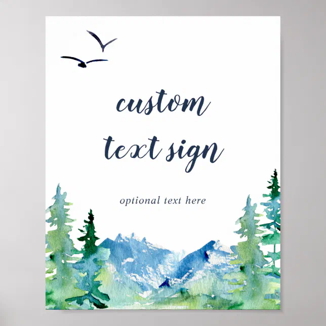 Rocky Mountain Cards & Gifts Custom Text Sign | Zazzle