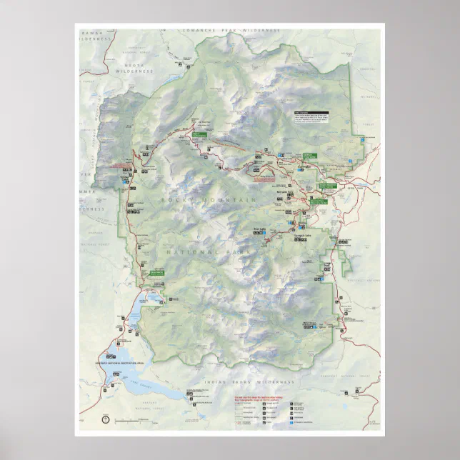 Rocky Mountain (Colorado) map poster | Zazzle