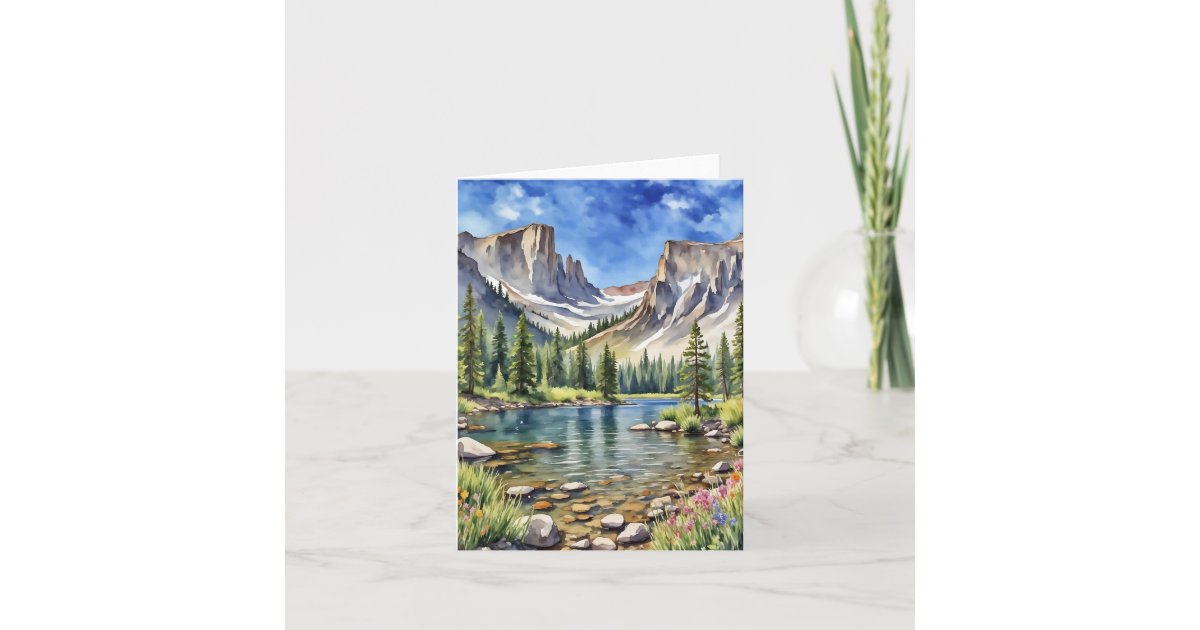 Rocky Mountain National Park Dream Lake Card | Zazzle
