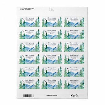 Rocky Mountain Return Address Label | Zazzle
