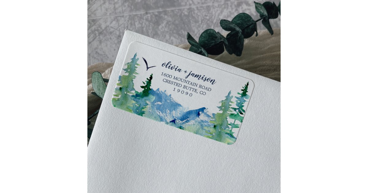 Rocky Mountain Return Address Label | Zazzle