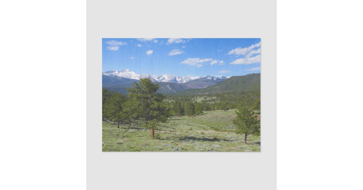 Rocky Mountain View Scenic Landscape Tissue Paper | Zazzle