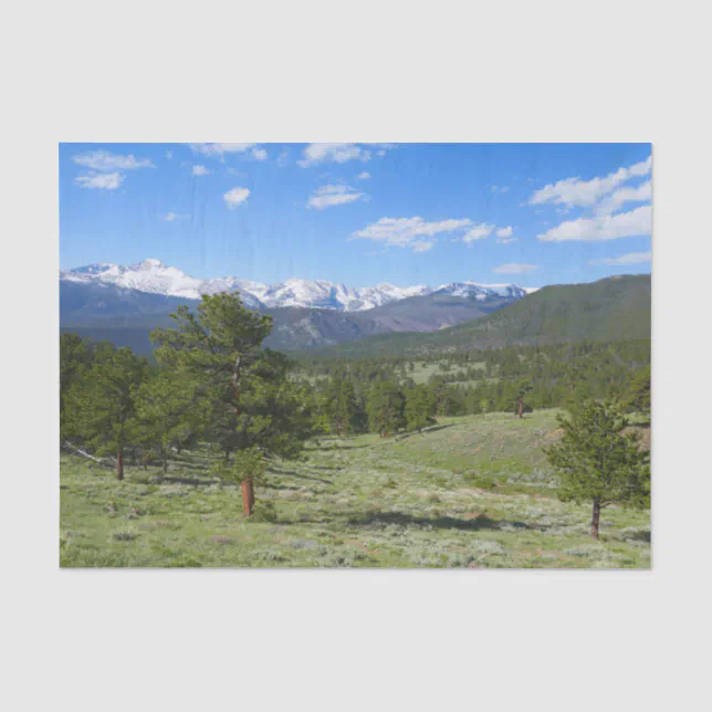 Rocky Mountain View Scenic Landscape Tissue Paper | Zazzle