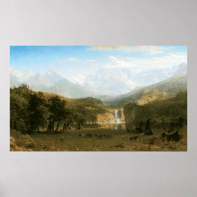 Rocky Mountains, Lander's Peak by Albert Bierstadt Poster | Zazzle