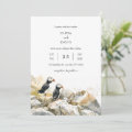 Rocky Shoreline with Puffins Couple Beach Wedding Invitation | Zazzle