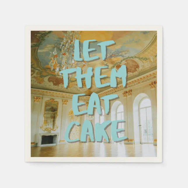Rococo Birthday Party Marie Antoinette Bold Blue Napkins | Zazzle