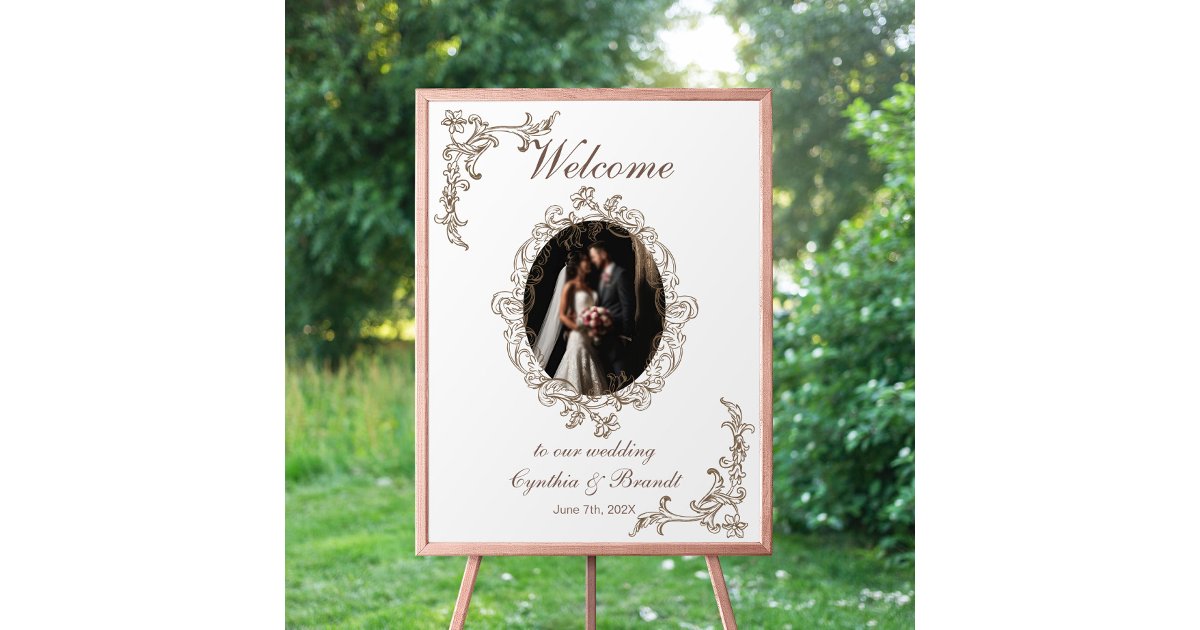Rococo Florentine Monochrome 2 Foam Board | Zazzle
