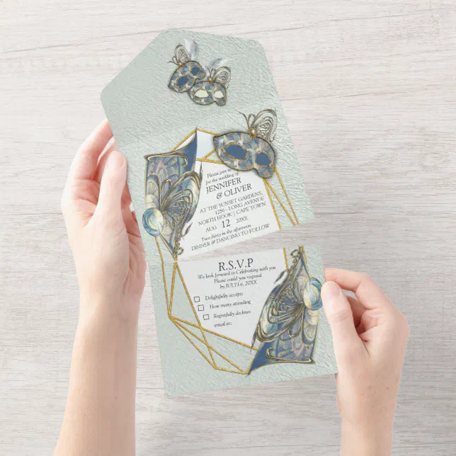Rococo Rich Romantic All in One Wedding Invite | Zazzle