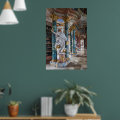 Rococo-Style Library Interior Poster | Zazzle