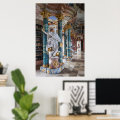 Rococo-Style Library Interior Poster | Zazzle