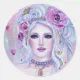 Rococo valentine fantasy art by Renee Lavoie Classic Round Sticker | Zazzle