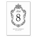 Rococo Vintage Wedding Table Number | Zazzle