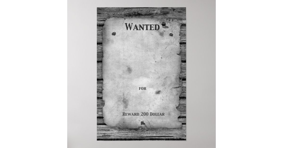 "Rod Series" Make your own "Wanted Poster" Poster | Zazzle
