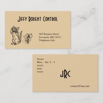 Rodent and Pest Control Business Card | Zazzle