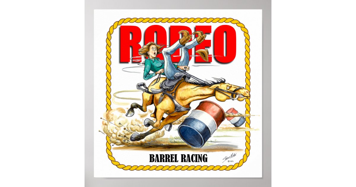 Rodeo Barrel Racer Poster | Zazzle