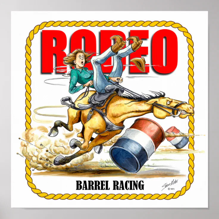 Rodeo Barrel Racer Poster | Zazzle