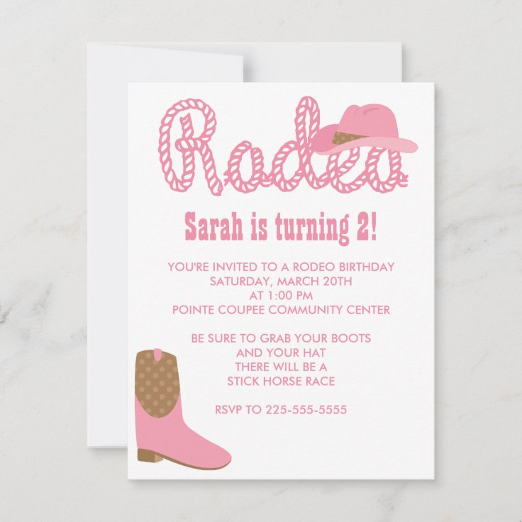Rodeo Birthday Invitation | Zazzle