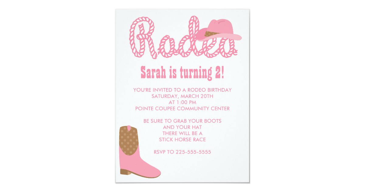 Rodeo Birthday Invitation | Zazzle.com