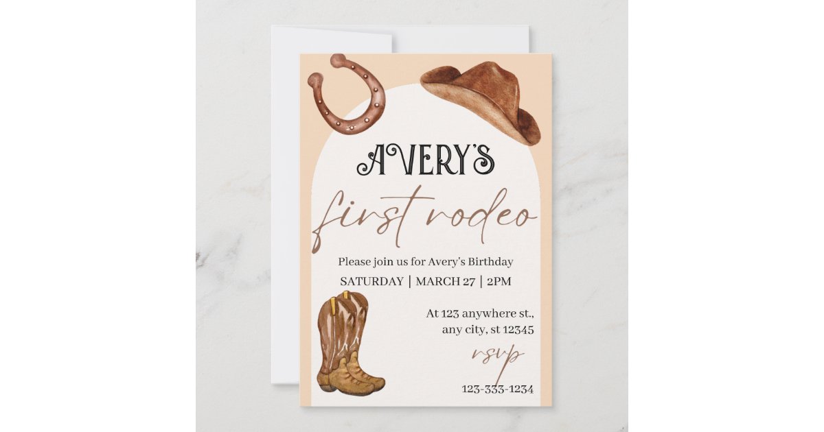 Rodeo Birthday Party Invitation | Zazzle